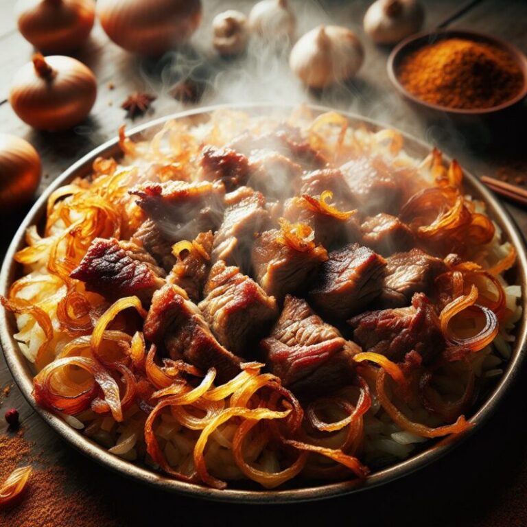 Nationalgericht Kirgisistan: Kuurdak mit Kartoffeln (Rezept)