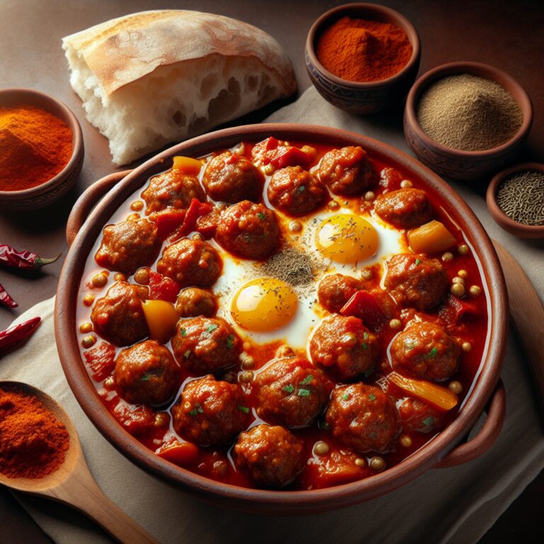 Nationalgericht Tunesien: Kefta en Sauce (Rezept)