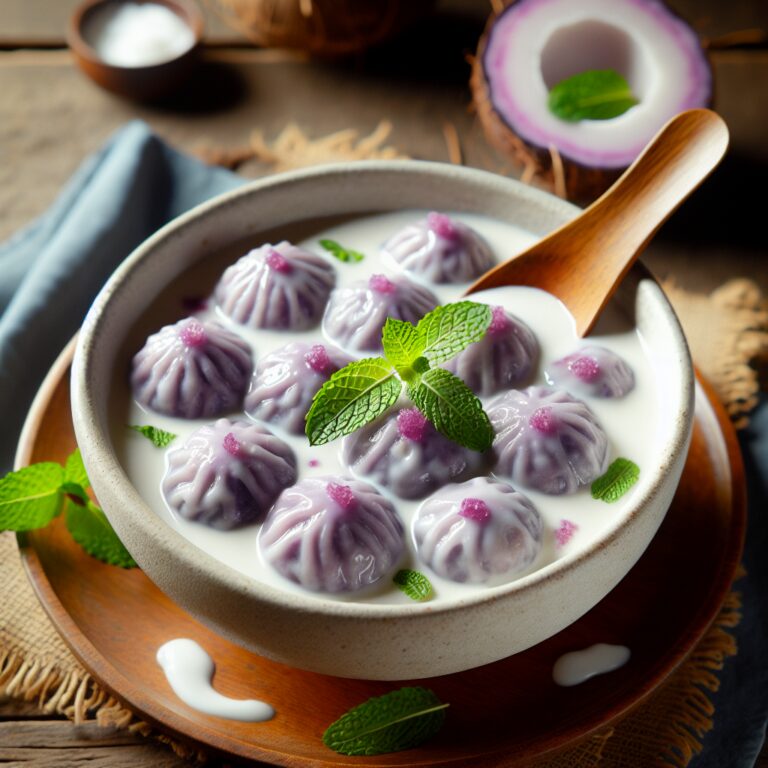 Nationalgericht Fiji: Roasted Taro with Coconut Cream (Rezept)