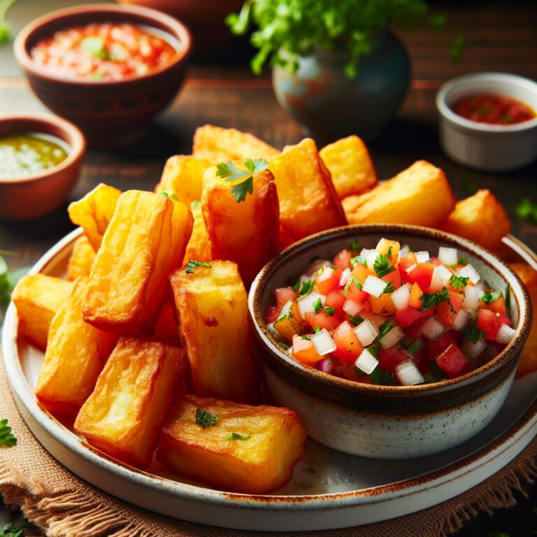 Nationalgericht Uruguay: Yuca Frita con Salsa (Rezept)