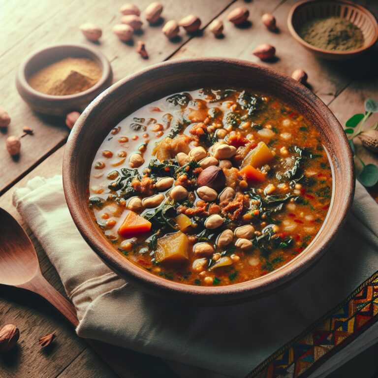 Nationalgericht Ghana: Omo Tuo with Groundnut Soup (Rezept)