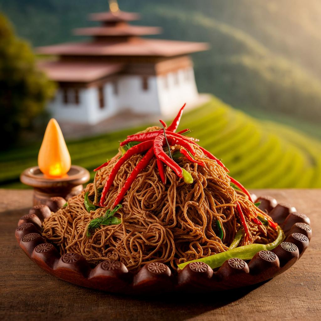 Nationalgericht Bhutan: Paksha Tsheringma (Rezept)